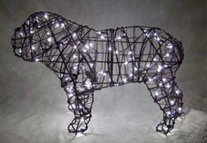 Bulldog Topiary - 16" (Lit)